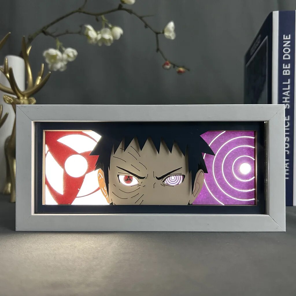Obito Anime LED Light Box | Naruto Room Decor – Manga Hikari Shop